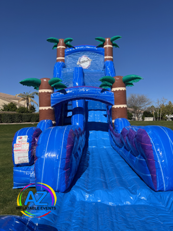 Blue Hurricane Waterslide - AZ Inflatable Events