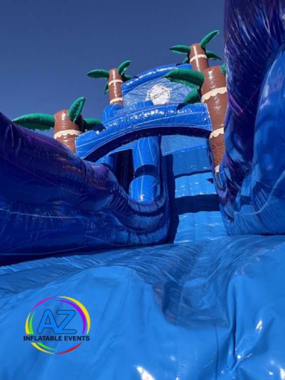 Blue Hurricane Waterslide - AZ Inflatable Events