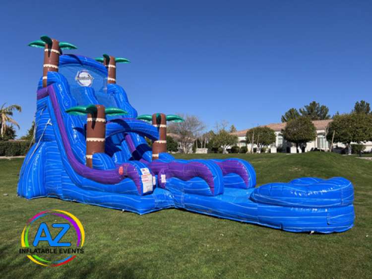 Blue Hurricane Waterslide - AZ Inflatable Events
