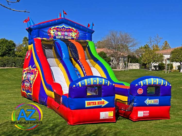 Carnival Fun House Double Slide - AZ Inflatable Events
