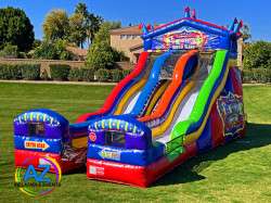 Carnival Fun House Double Slide - AZ Inflatable Events
