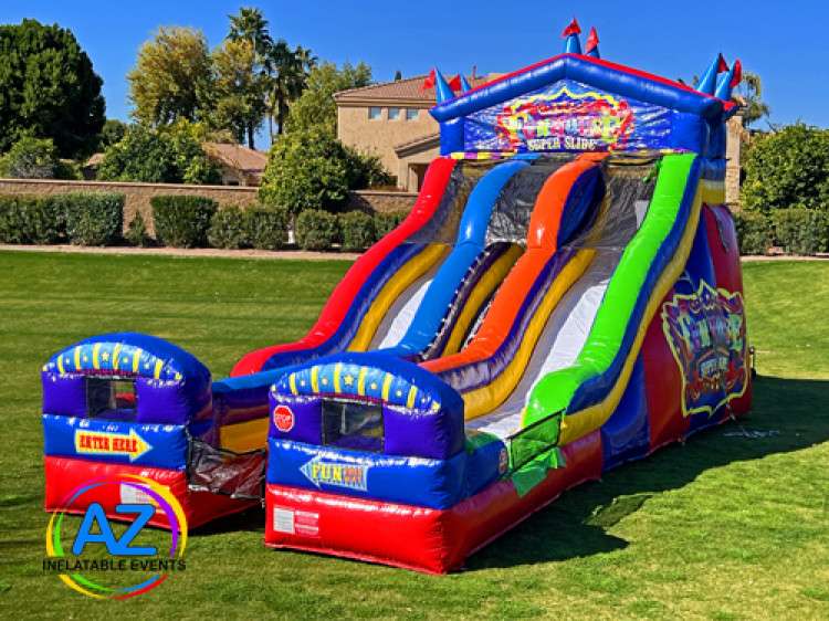 Carnival Fun House Double Slide - AZ Inflatable Events